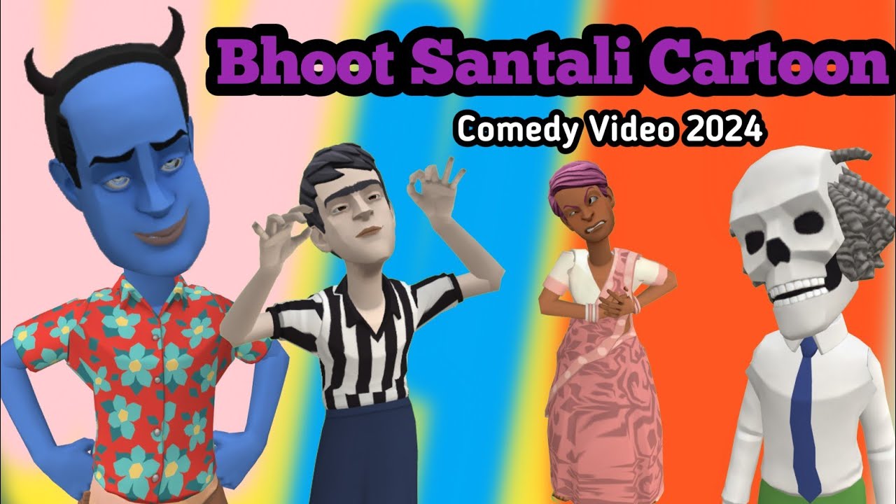 Bhoot//New santali cartoon Comedy Video //भूत कार्टून संथाली वीडियो ...