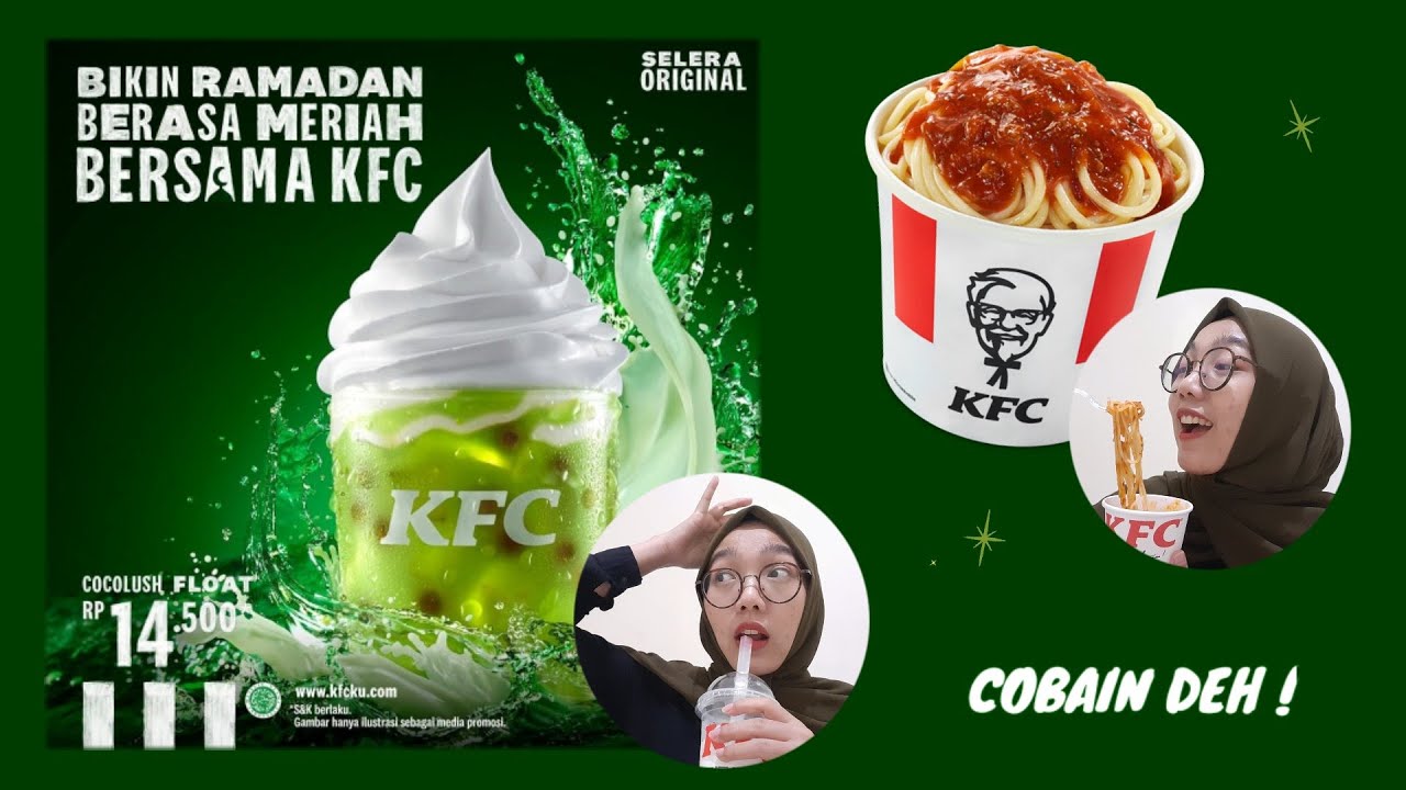 NYOBAIN COCOLUSH FLOAT DAN ARABIATTA SPAGHETTI NYA KFC | MENU TERBARU ...