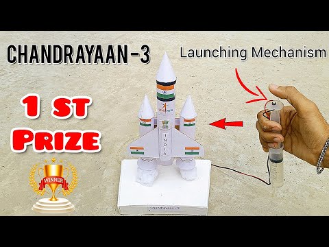 Chandrayaan-3 working model | Chandrayaan project for school | rocket launching🚀 science project