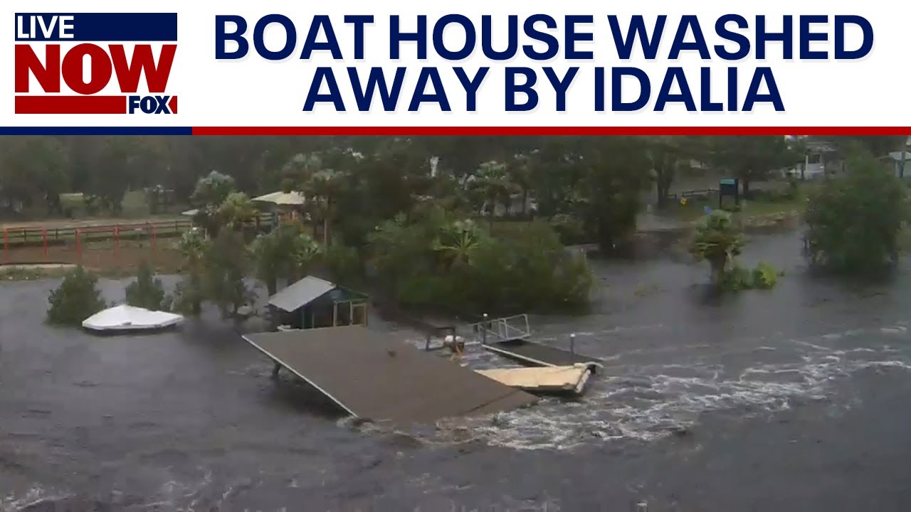 Hurricane Idalia: Florida boathouse washed away in Steinhatchee ...