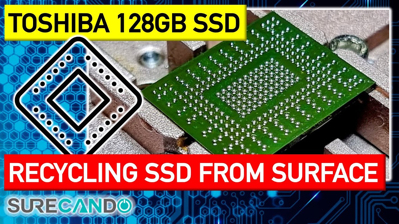 Reballing BGA type Toshiba 128GB SSD on a Microsoft Surface Pro ...