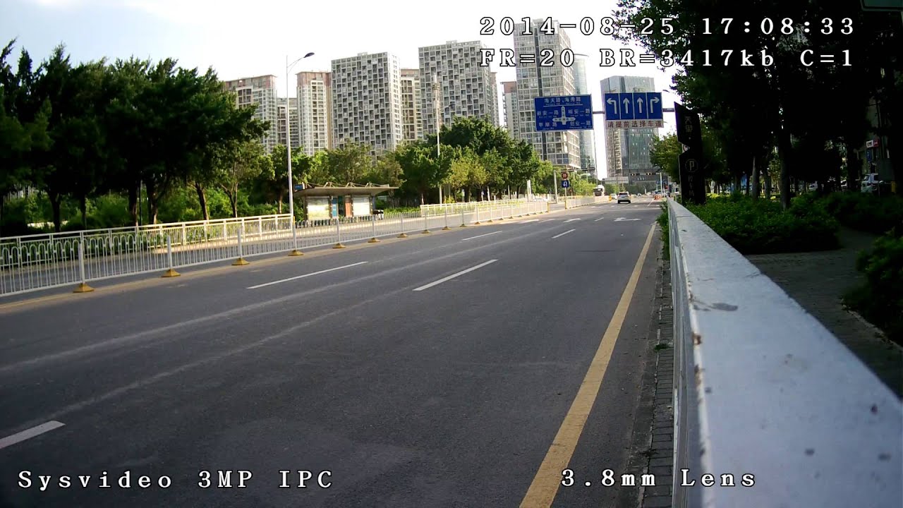 Sysvideo SC9830 3MP IPC demo video on road daytime 4 - YouTube