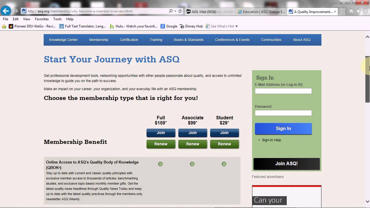Apply for ASQ Membership - YouTube