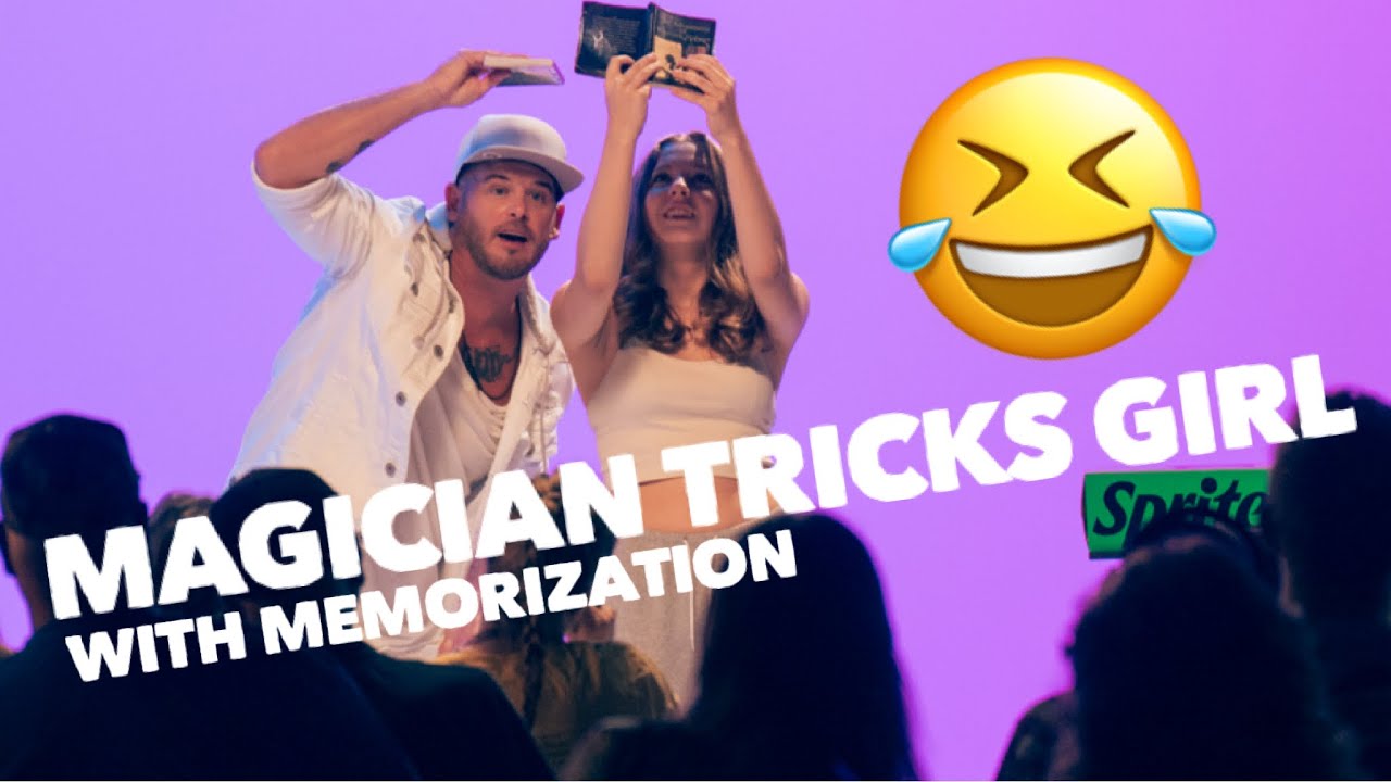 🎩 MAGICIAN TRICKS GIRL WITH MEMORIZATION 🤣 - YouTube