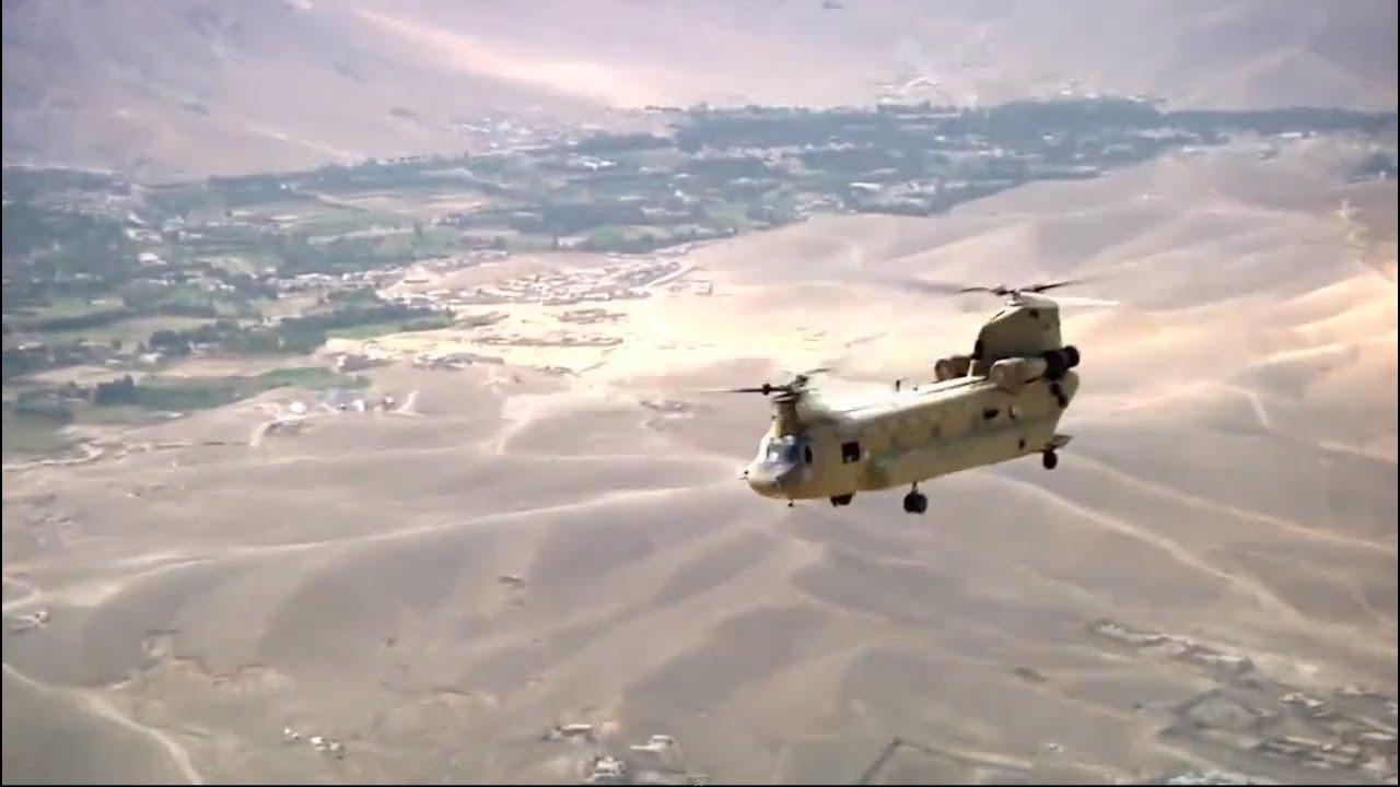 Chinook Helicopter Over Afghanistan - Great Aerial Footage of CH-47 ...