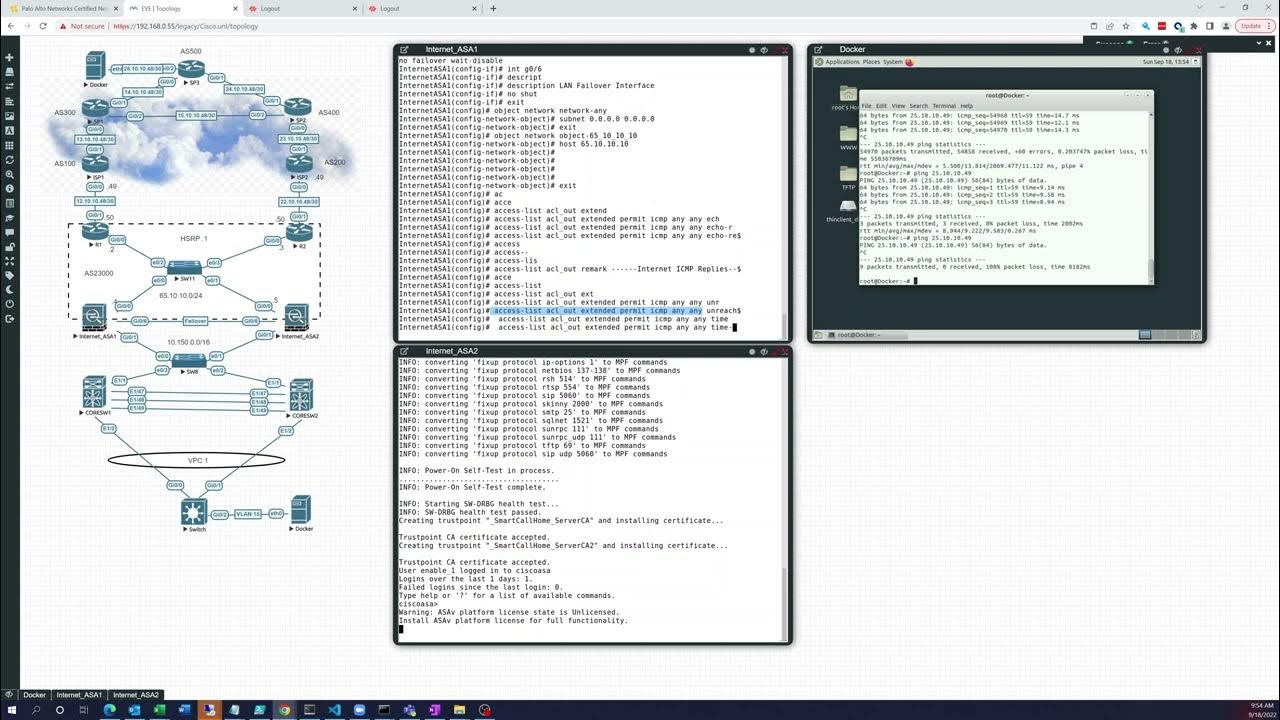 Configuring Cisco ASA Active/Standby Failover in EVE-NG - YouTube