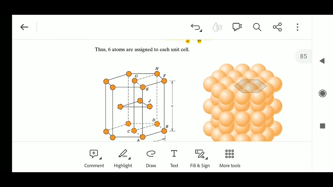 Hexagonal Closed Packed Crystal Structure _ APF Value For HCP - YouTube