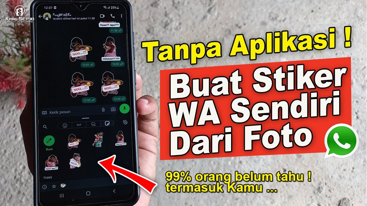 Cara Membuat Stiker WA Sendiri dari Foto Tanpa Aplikasi ! - YouTube
