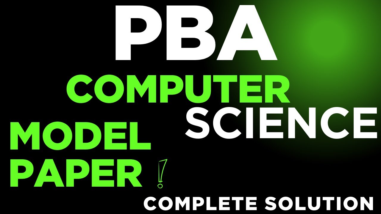 Computer PBA Model Paper SSC-2 | FBISE in urdu/hindi - YouTube