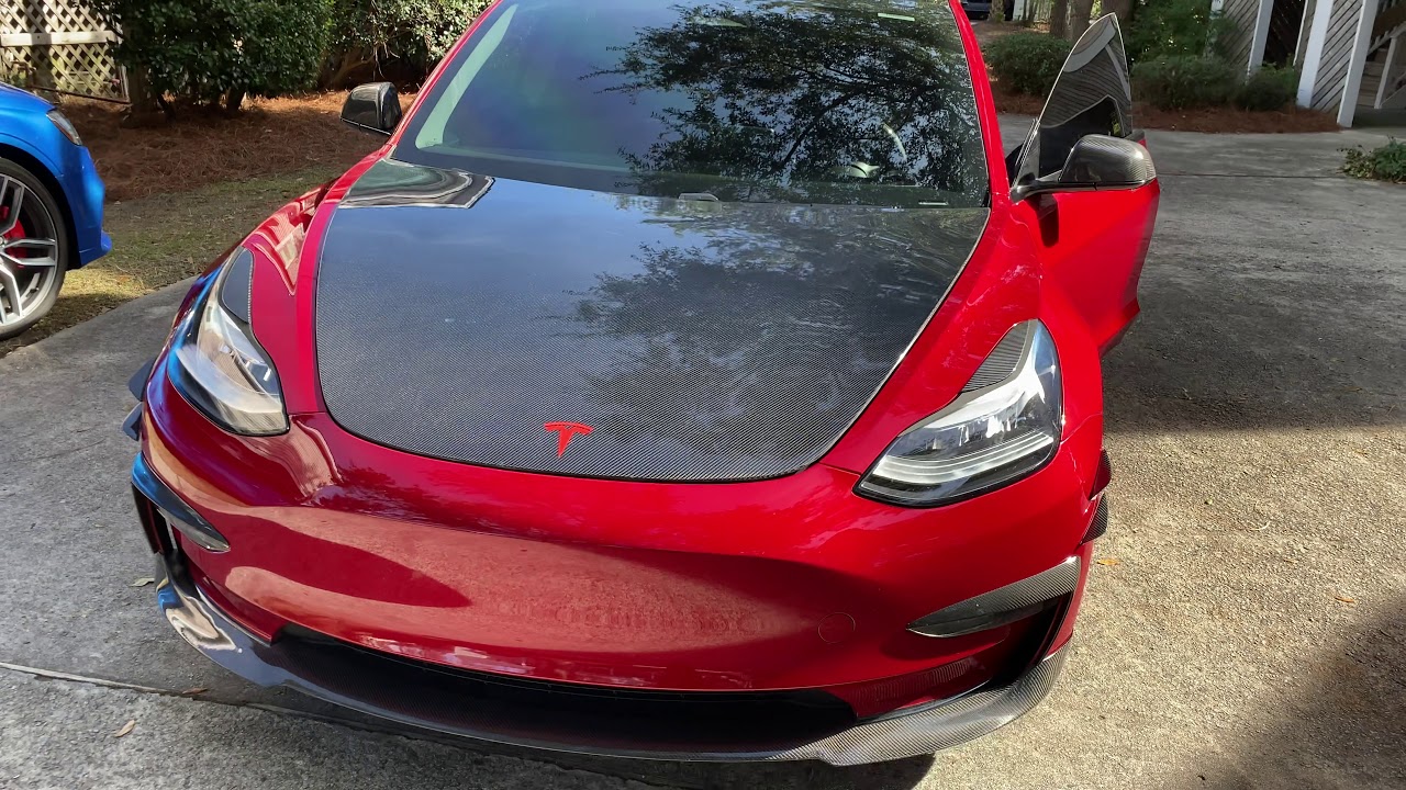 Tesla black out daytime running lights - YouTube