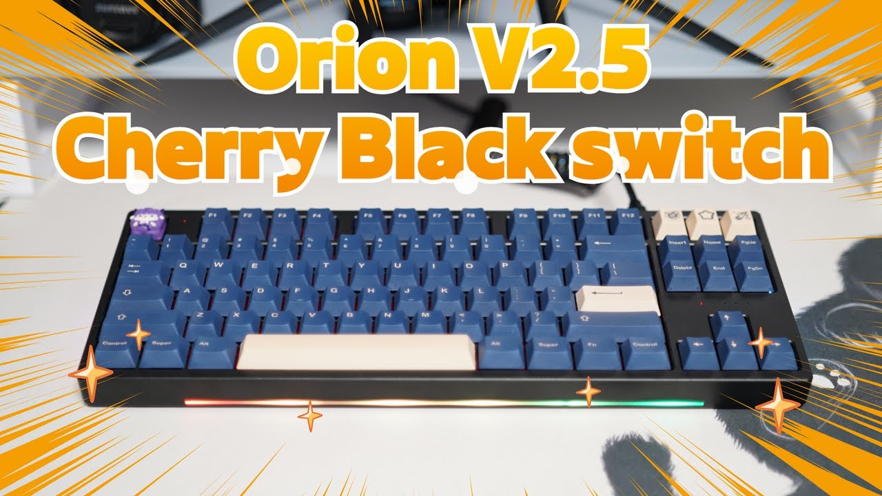 Orion V2.5 Keyboard Cherry Black switch 오리온 2.5v 기계식 키보드와 스위치의 근본 흑축 타건 ...