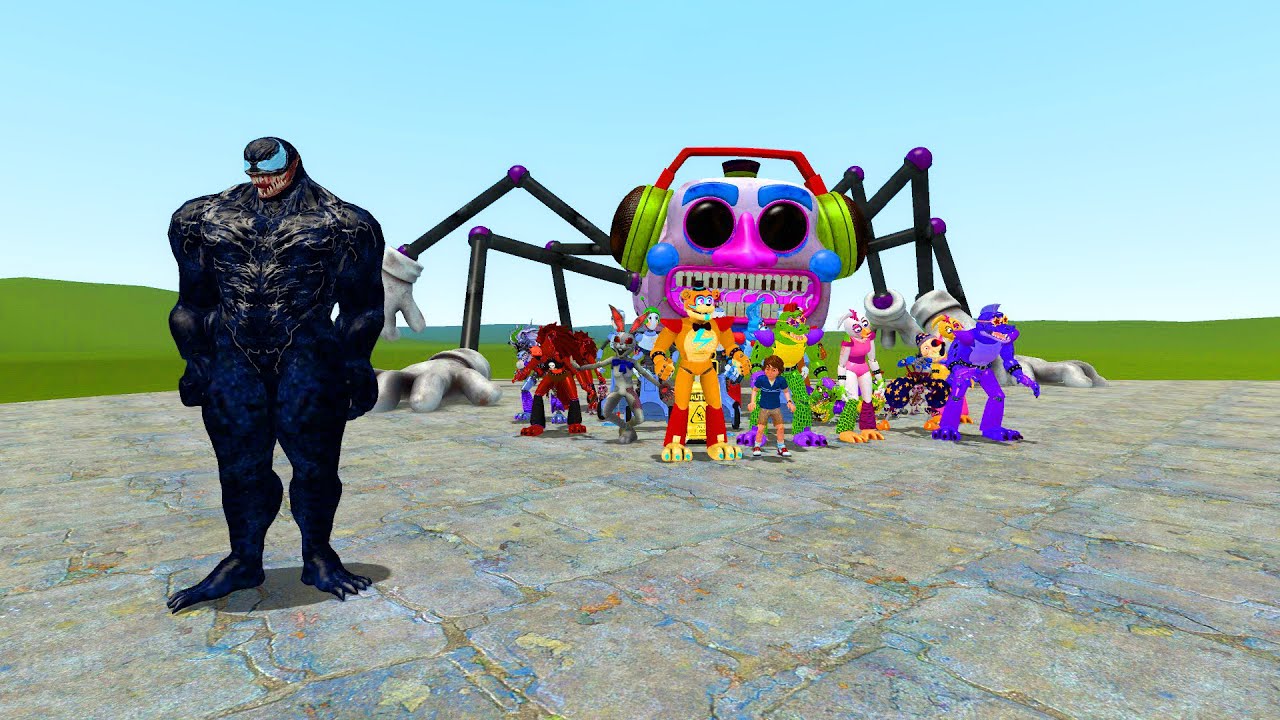 VENOM VS FNAF SECURITY BREACH ANIMATRONICS in Garry's Mod! - YouTube