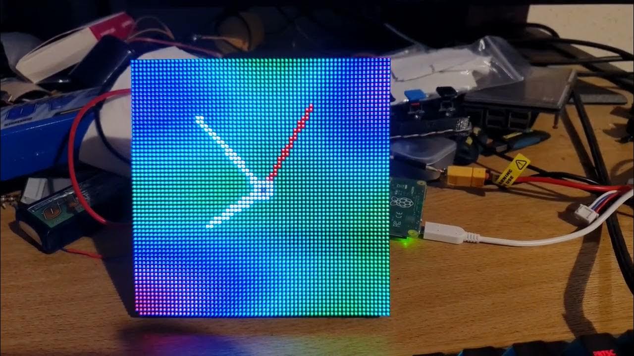 Raspberry Pi Zero W 2 and LED Matrix HUB75 display 2 - YouTube