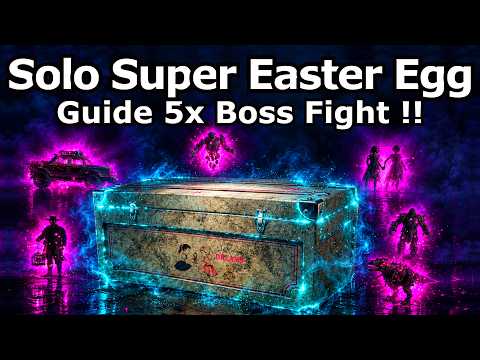 Solo Super Easter Egg Guide And Full Boss Fight ! (Black Ops Zombies)