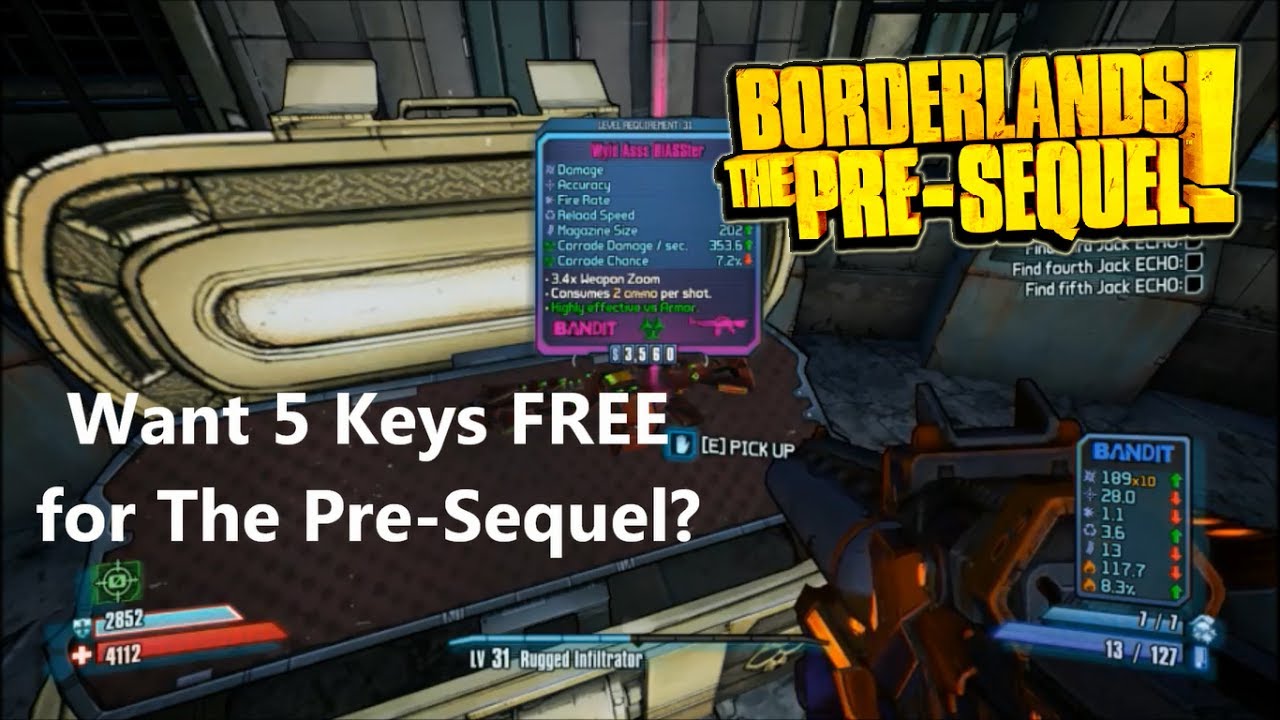 I Open 5 Keys in Borderlands 2 + FREE SHiFT CODES FOR THE PRE-SEQUEL ...