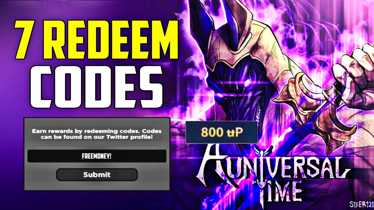 *NEW* ALL WORKING UPDATE 3.2 CODES FOR A UNIVERSAL TIME! ROBLOX A ...