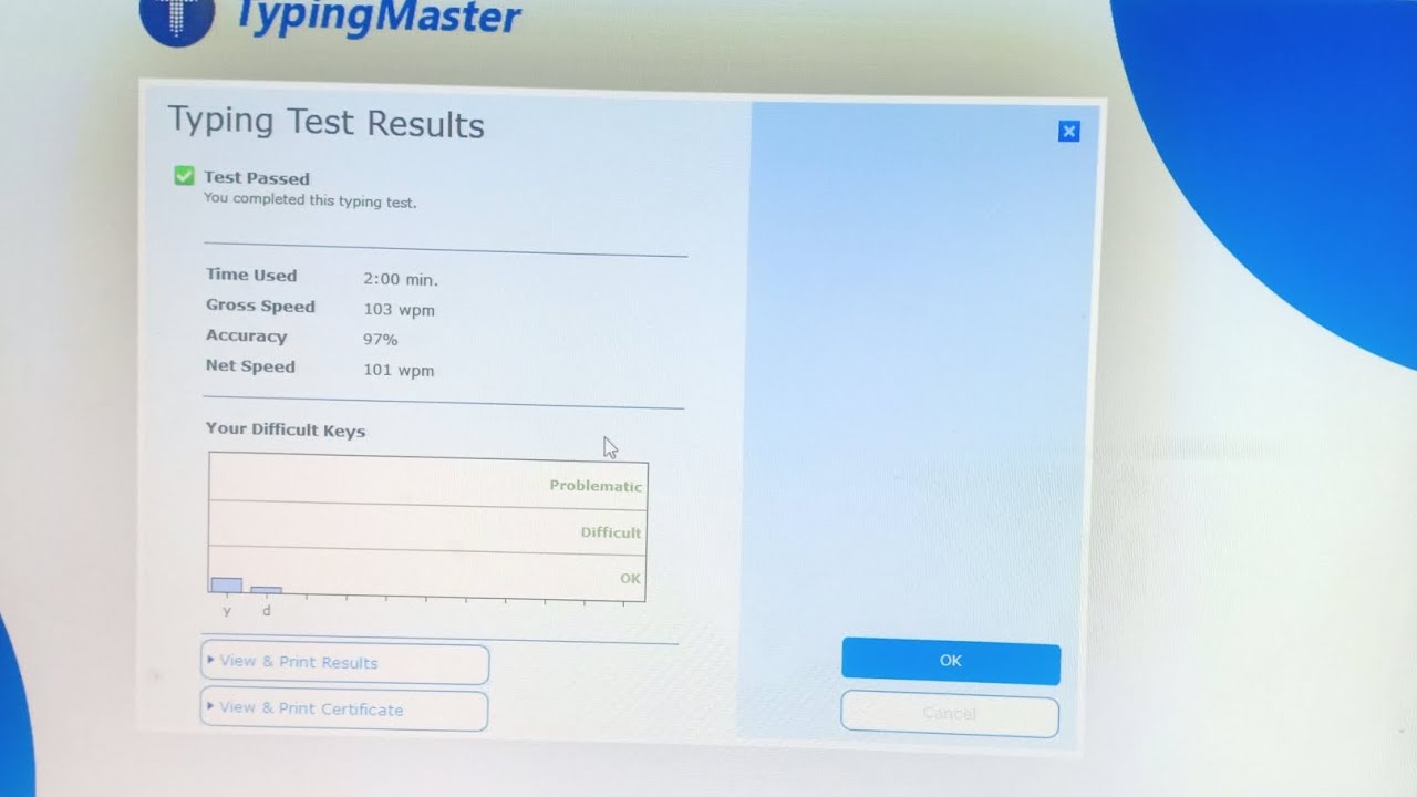 Typing Speed -Typing Master my typing speed and technique Net speed 101 ...