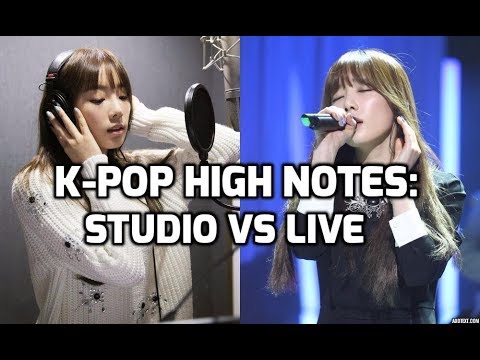 K-Pop High Notes : Studio Recording vs Live Performances [Female ...