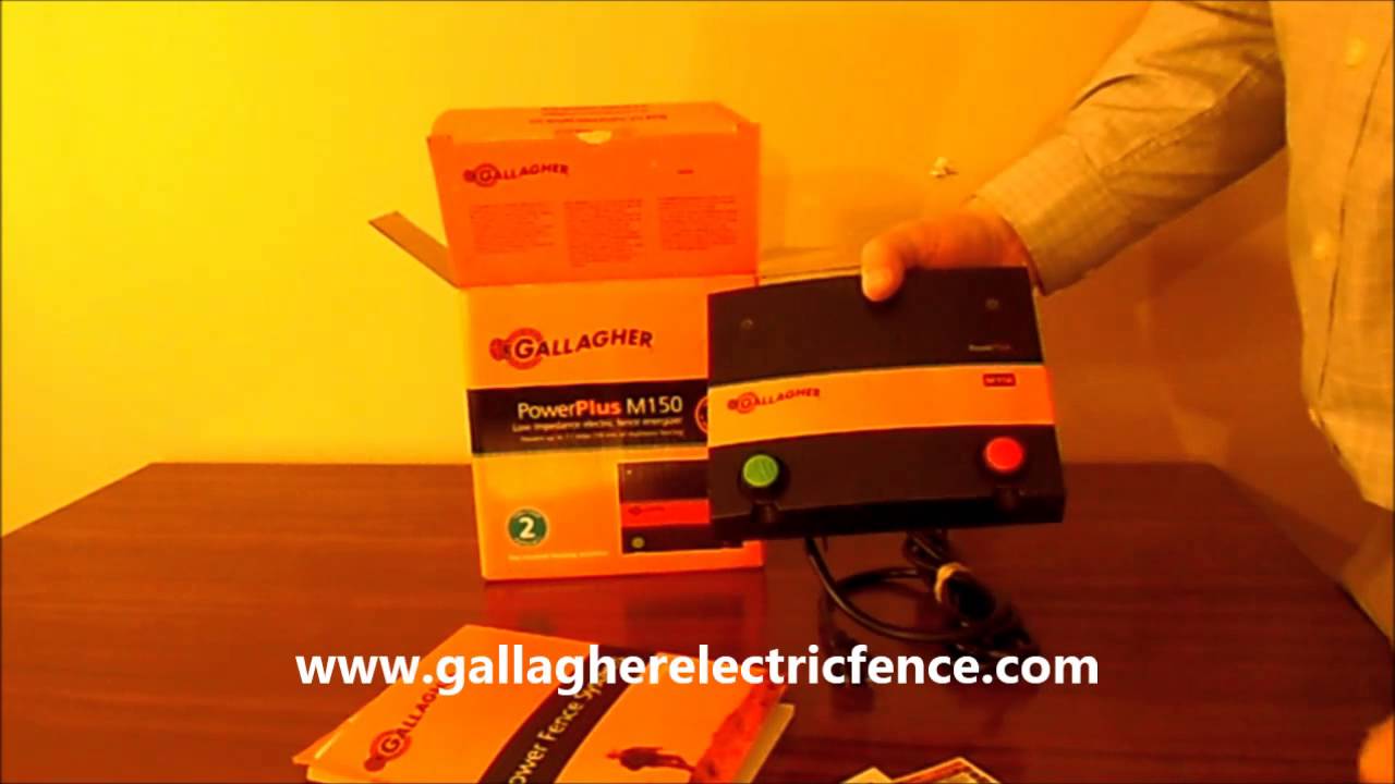 Gallagher M150 electric fence charger - YouTube