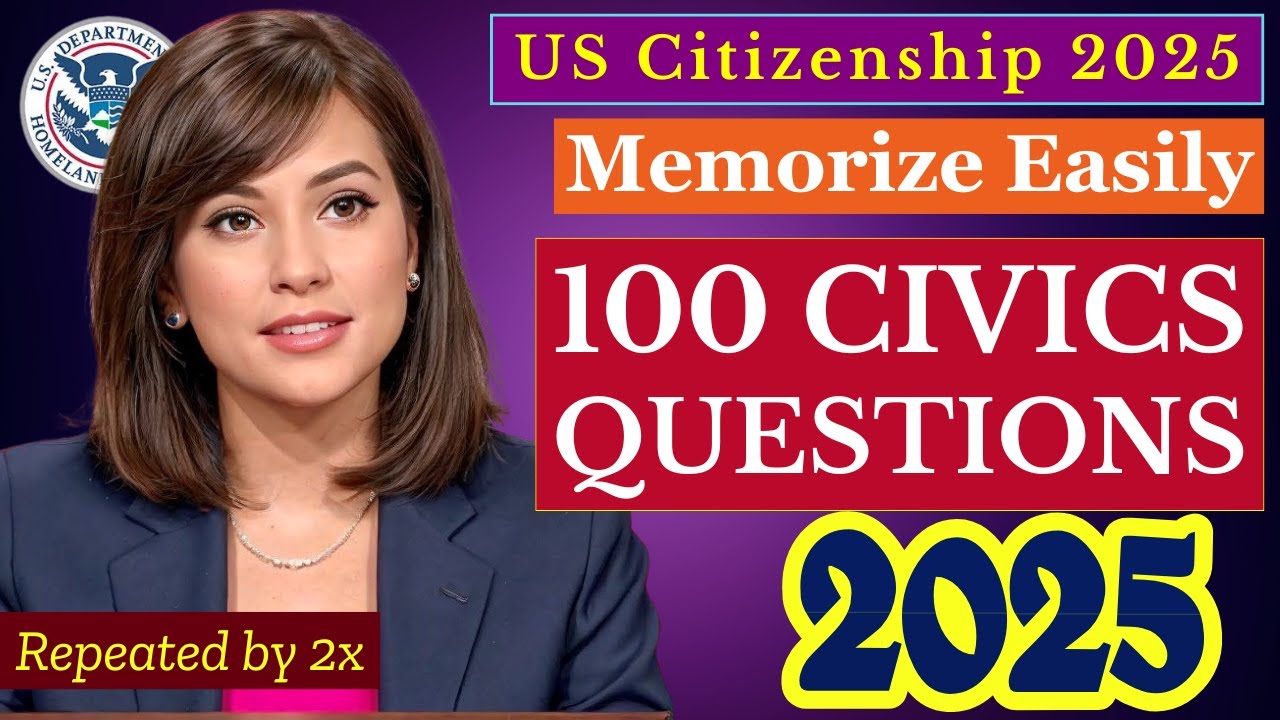 New 2025 100 Civics Questions and Answers U S Citizenship Test Practice ...