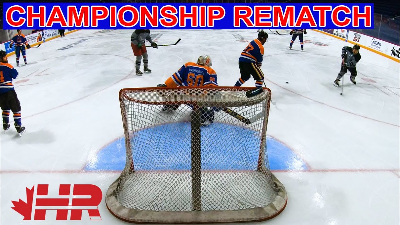 Championship Rematch! Blades beer league hockey goalie GoPro - YouTube