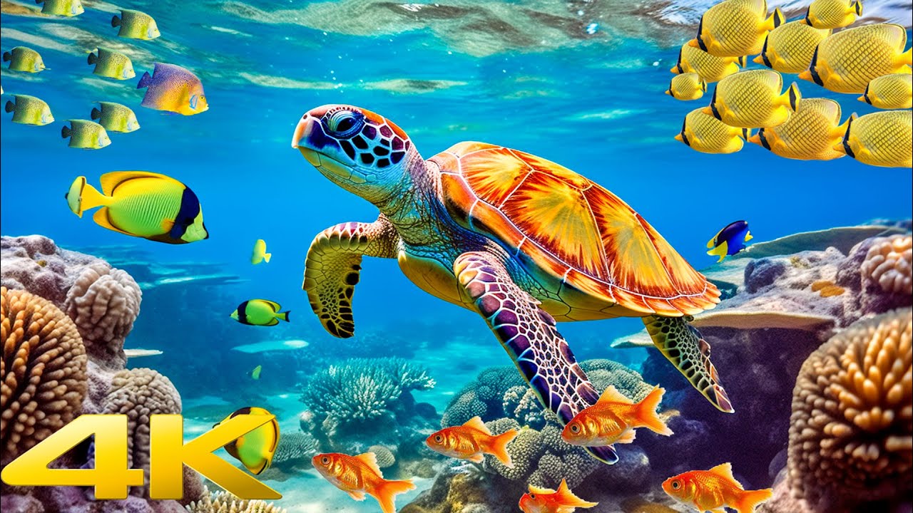 Ocean 4K - Sea Animals for Relaxation, Beautiful Coral Reef Fish in ...