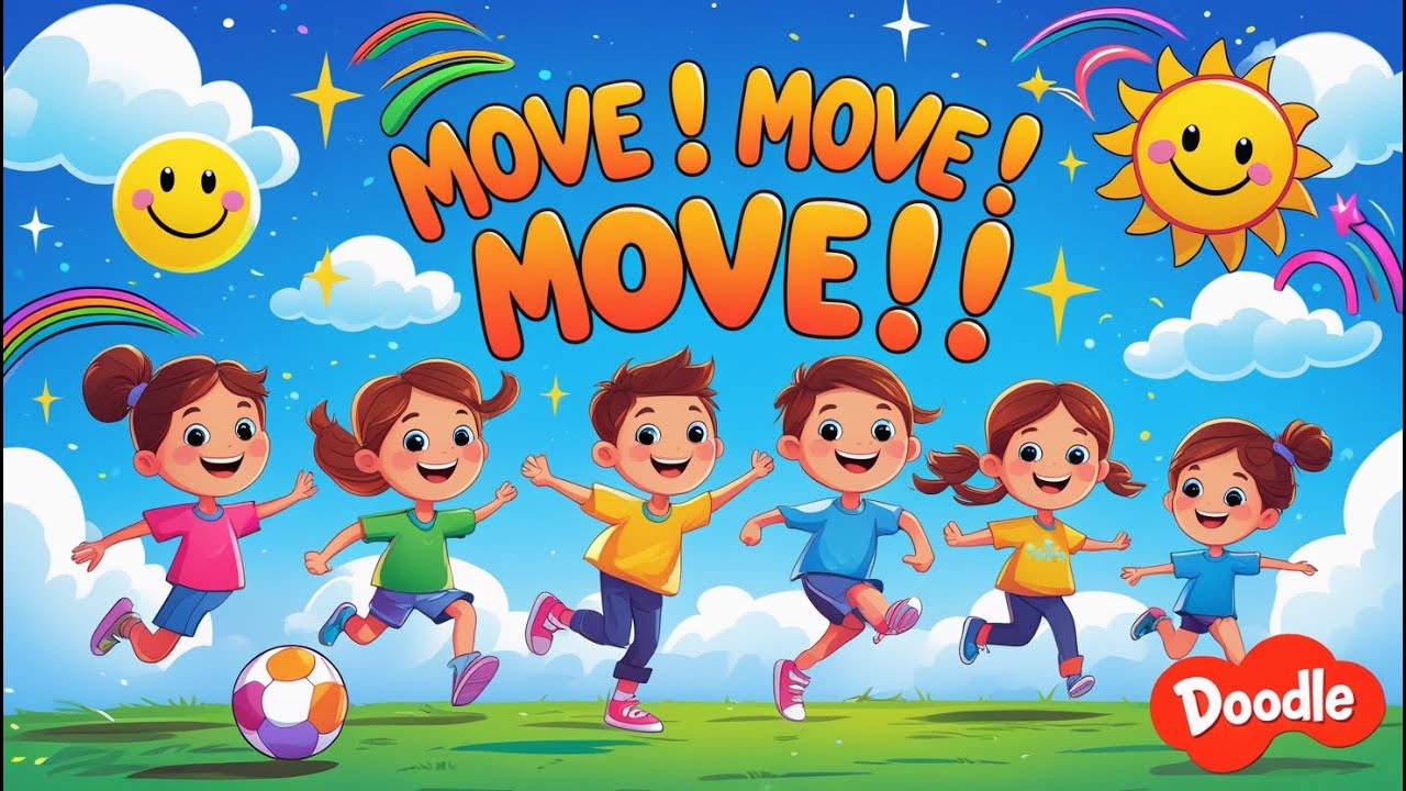 "Move Move Move! | Fun Kids Action Song with Dance & Exercise | Learn ...