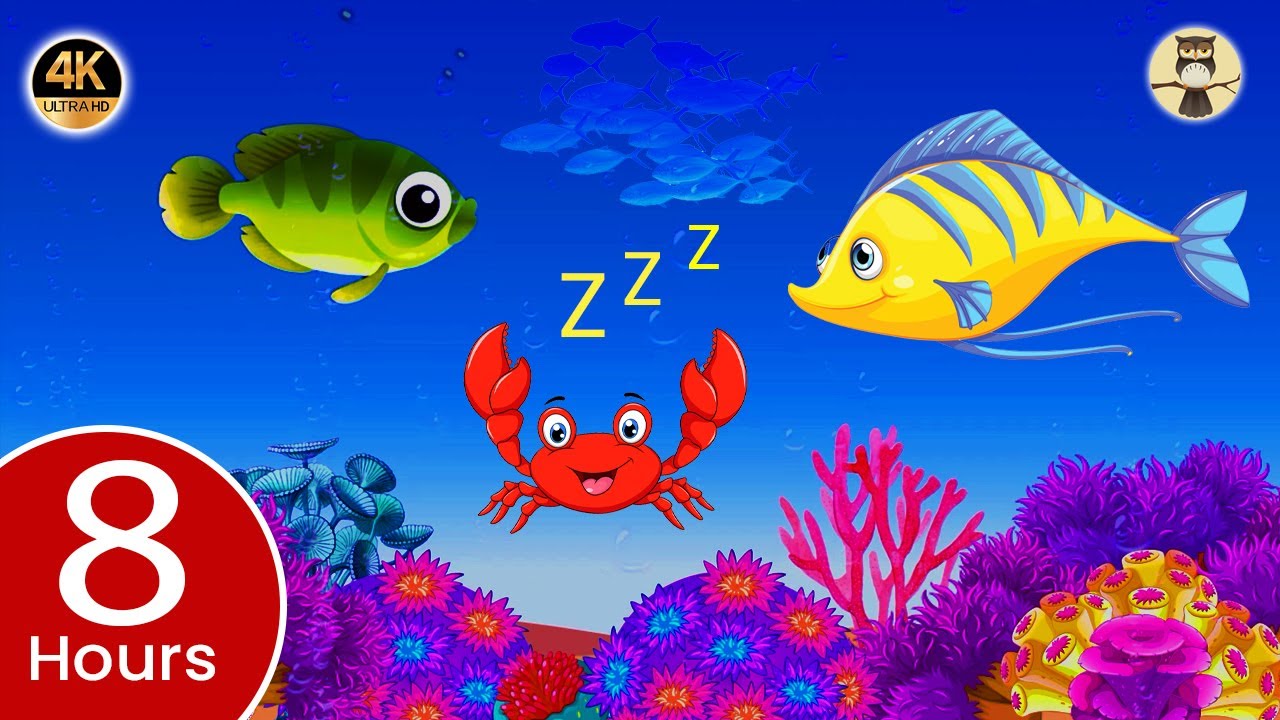 8 hours Bedtime Lullabies and Calming Undersea Animation Baby Lullaby ...