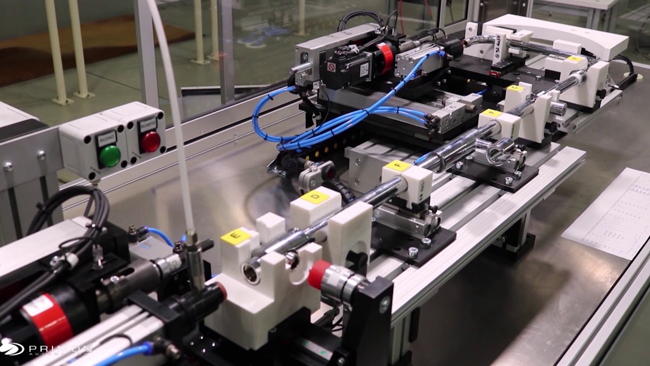 Assembly and test machine for shower colums - YouTube