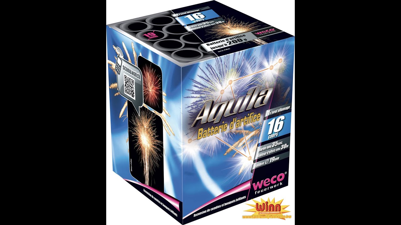 Aquila Batterie Weco Magasin feux artifice - YouTube