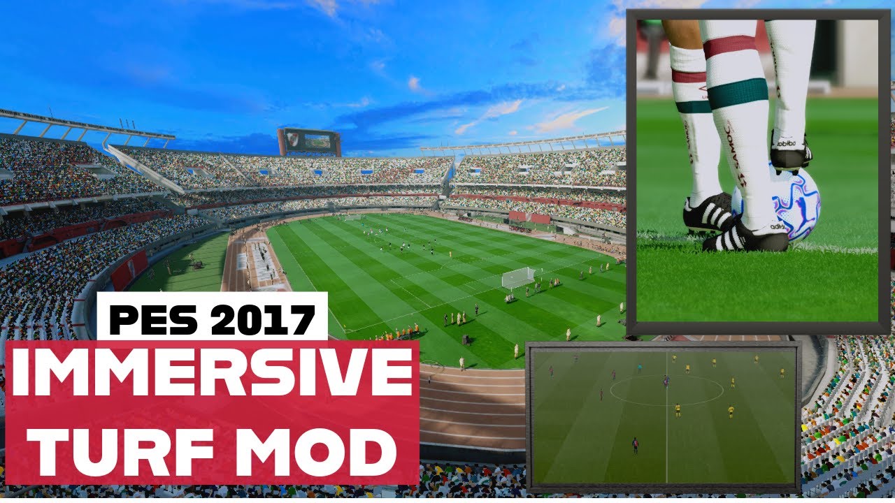 PES 2017 IMMERSIVE TURF MOD | DOWNLOAD AND SHOWCASE - YouTube