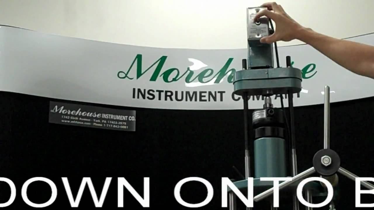 Morehouse Universal Calibrating Machine Setting Up a Load Cell Standard ...