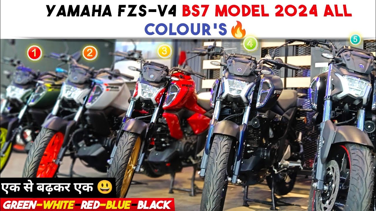 YAMAHA FZS-V4 Bs7 New 2024 Model All Colour's🔥| Features & Price| Fz v4 ...
