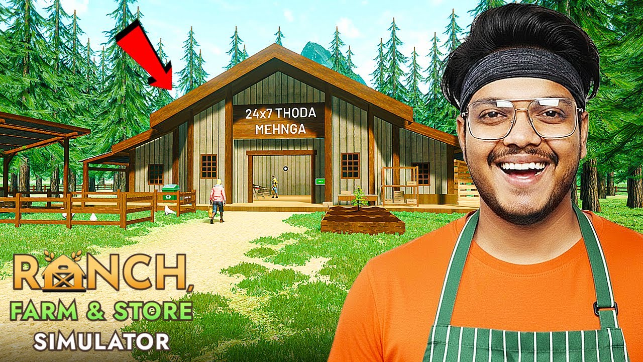 I OPENED A STORE IN THE WILD FOREST | Farm Ranch Store Simulator #1 ...