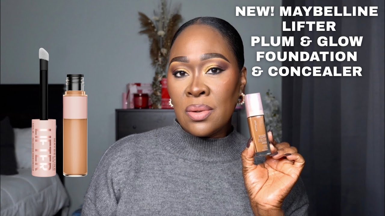 *NEW* MAYBELLINE LIFTER PLUM & GLOW FOUNDATION + CONCEALER REVIEW - YouTube