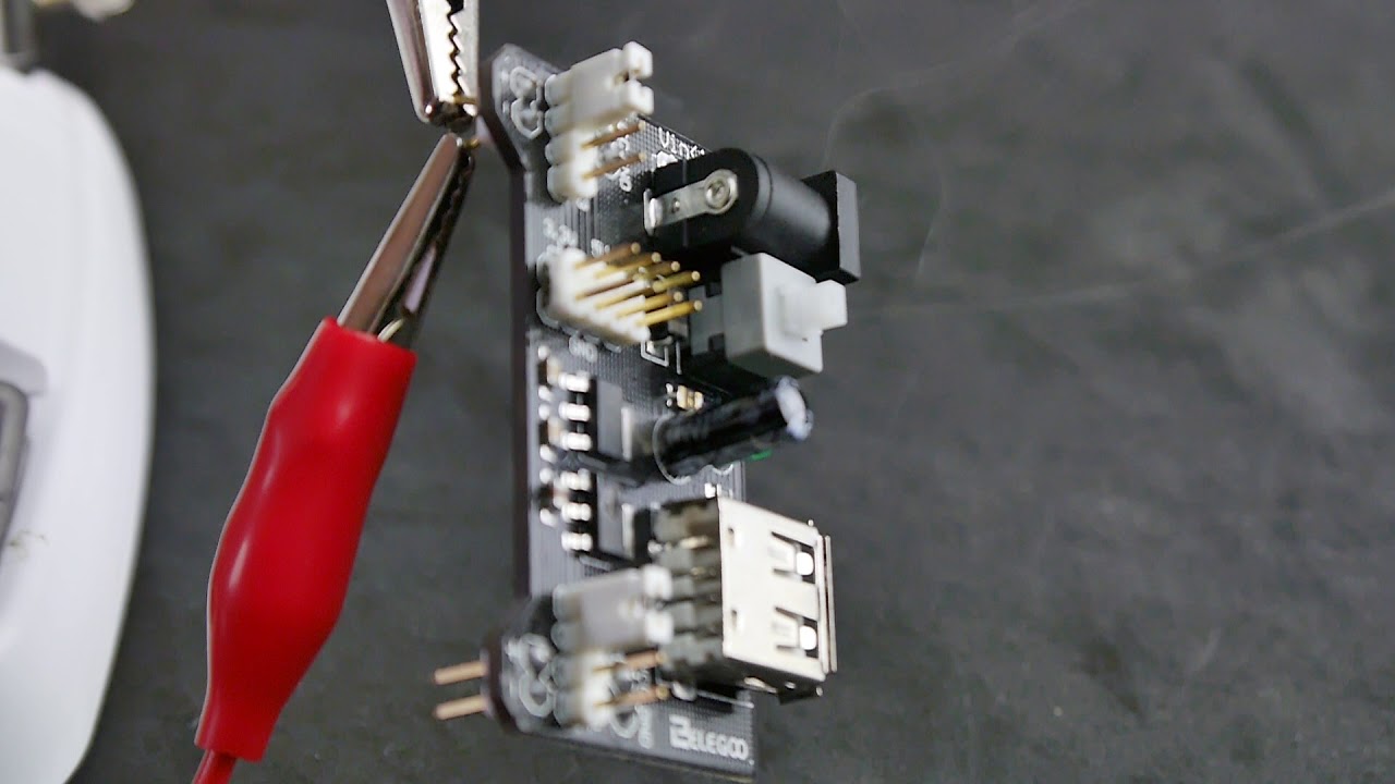 Burning some electronics with bench power supply - YouTube