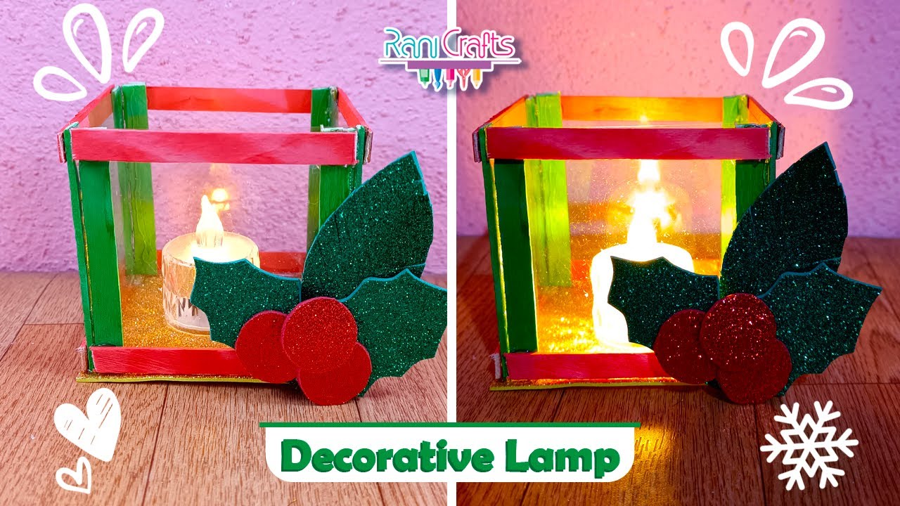 How to Make A CHRISTMAS LAMP | Easy DIY Crafts - YouTube