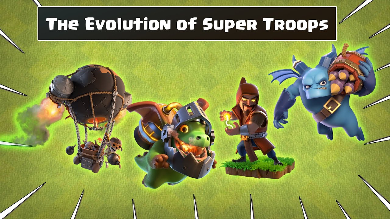 The Evolution of Super Troops | Clash of Clans | *All Super Troops ...
