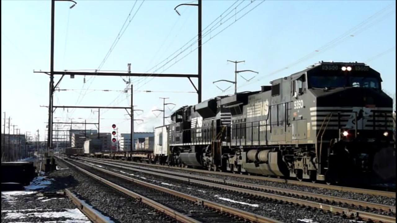 20150220 February 20 2015 NS H84 C40-9W SD70ACe Norristown PA NS Morrisville Line Connecting ...