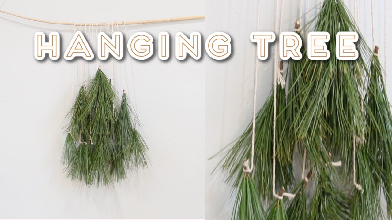 DIY Hanging Pine Christmas Tree! Christmas Decor DIY - YouTube