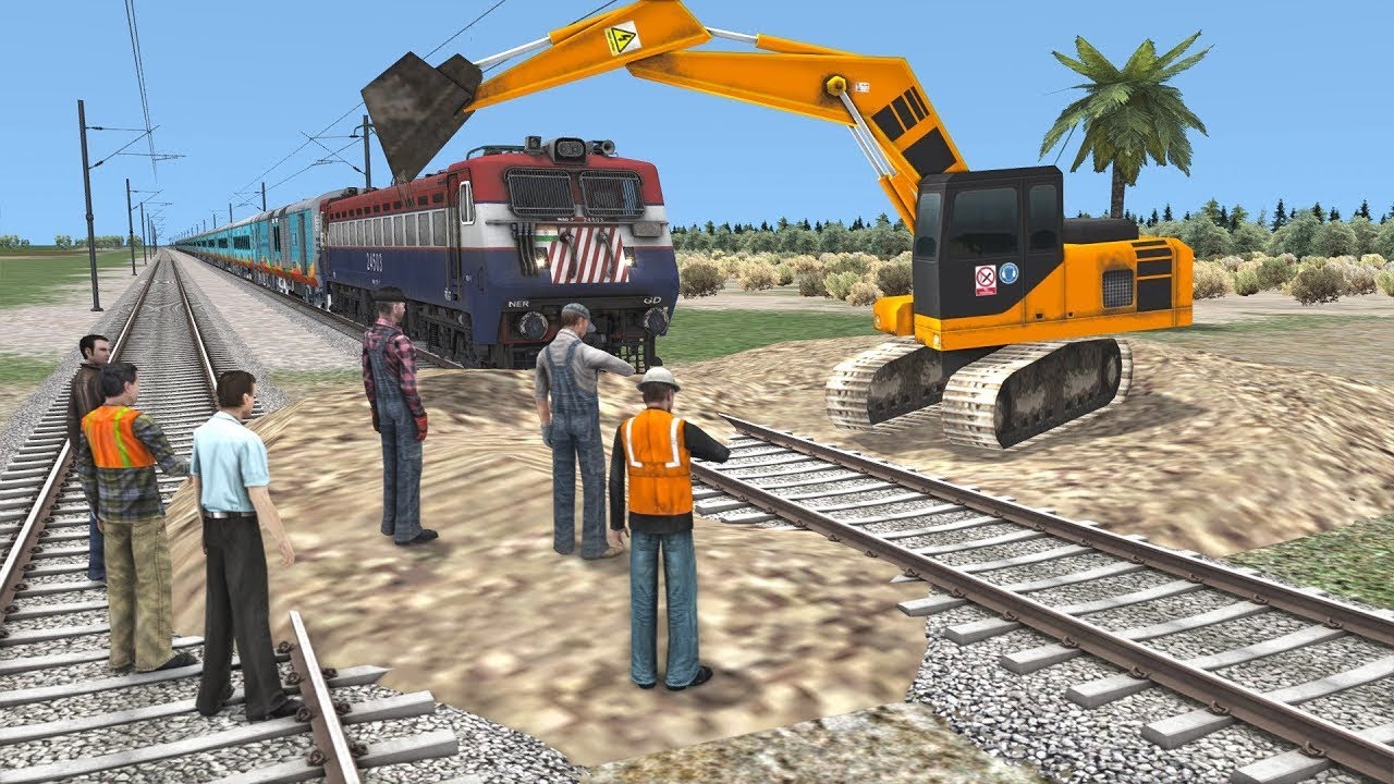 High Speed Train vs JCB | Forked Railroad - @HintsGamerz - YouTube