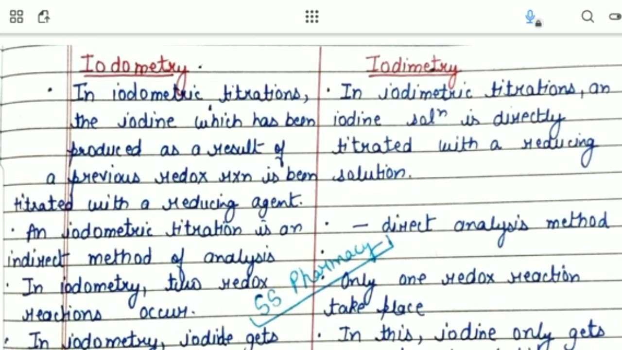 Difference Between Iodometry And Iodimetry Redox Titrations difference-between-iodometry-and-iodimetry-redox-titrations