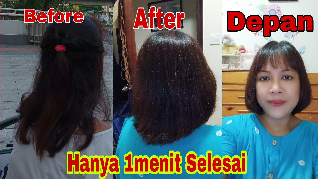 Tutorial Memotong Rambut Sendiri Tanpa Harus kesalon , 1menit beres @arsychannel8927 - YouTube