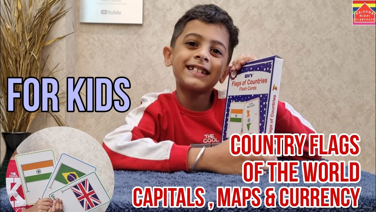 COUNTRY FLAGS OF THE WORLD for Children - Learn Flags , Capitals, maps ...