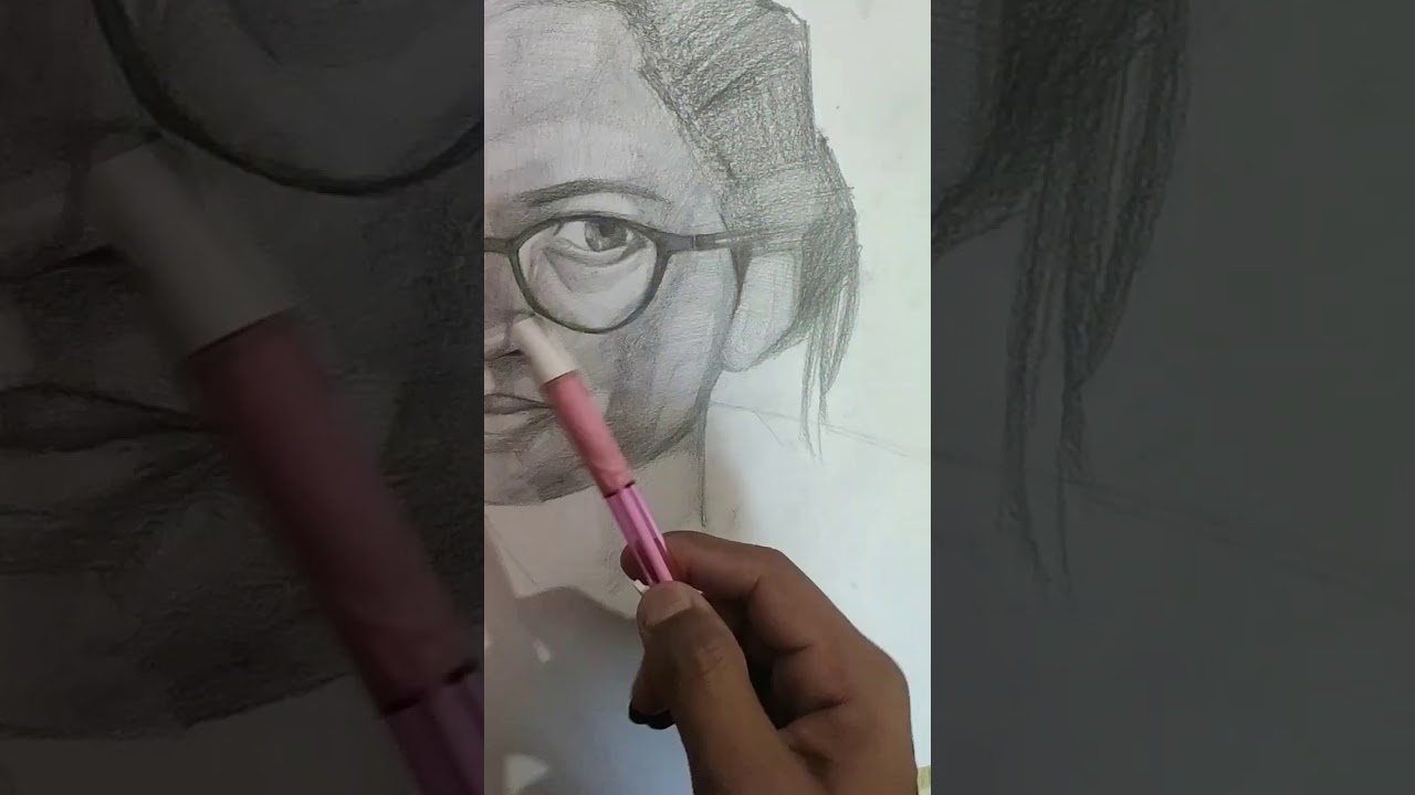 pencil portrait tutorial - YouTube