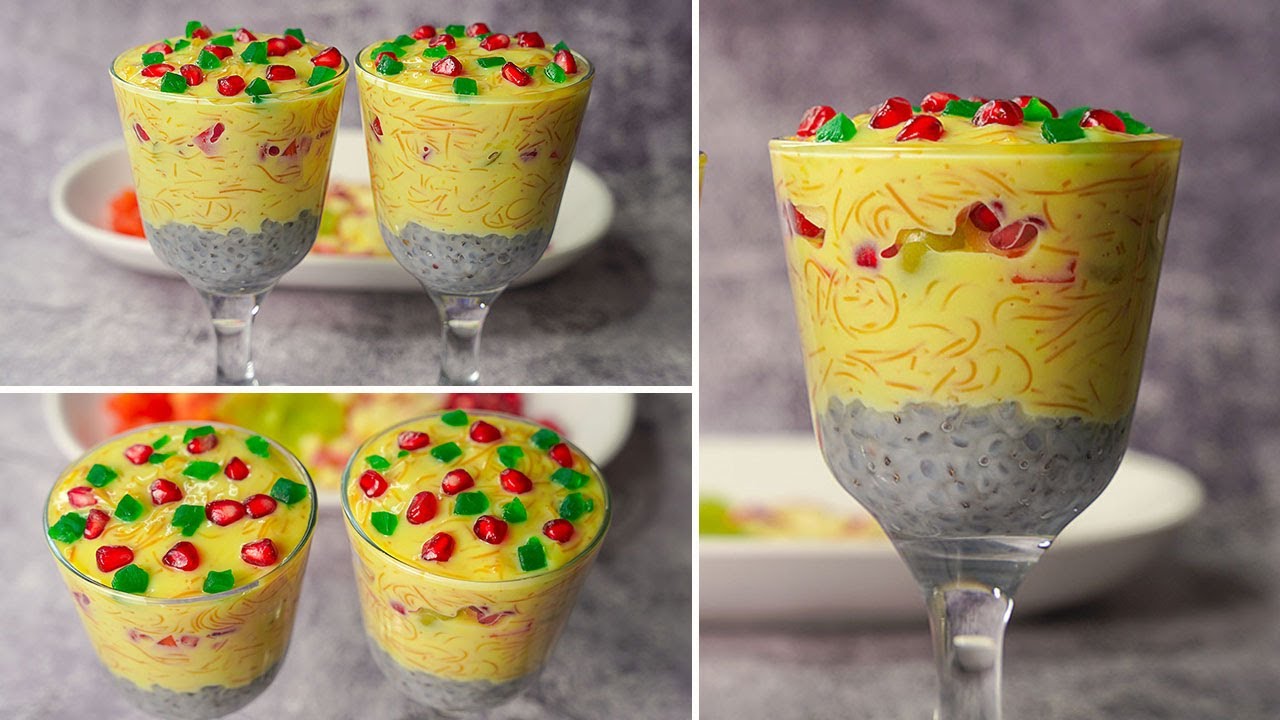 Vermicelli Custard Recipe | Semiya Custard Falooda | Yummy - YouTube