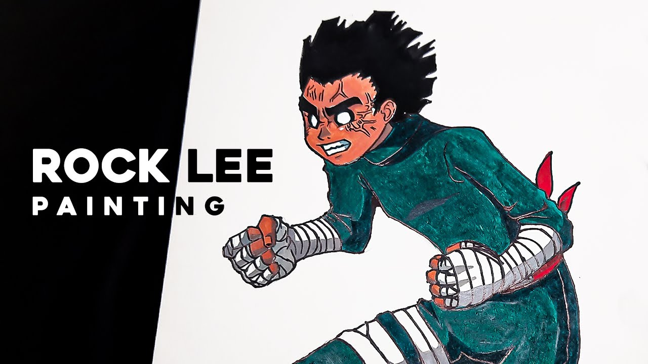 When Rock Lee Gets Angry | Acrylic Painting | Drawing Timelapse - YouTube