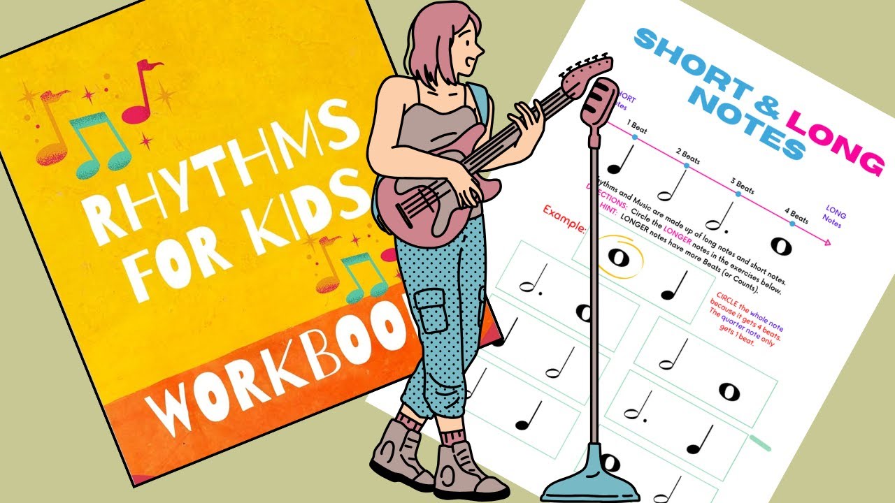 💥 Short & LONG Notes (Circle LONGER Note) - "Rhythms For Kids Workbook ...