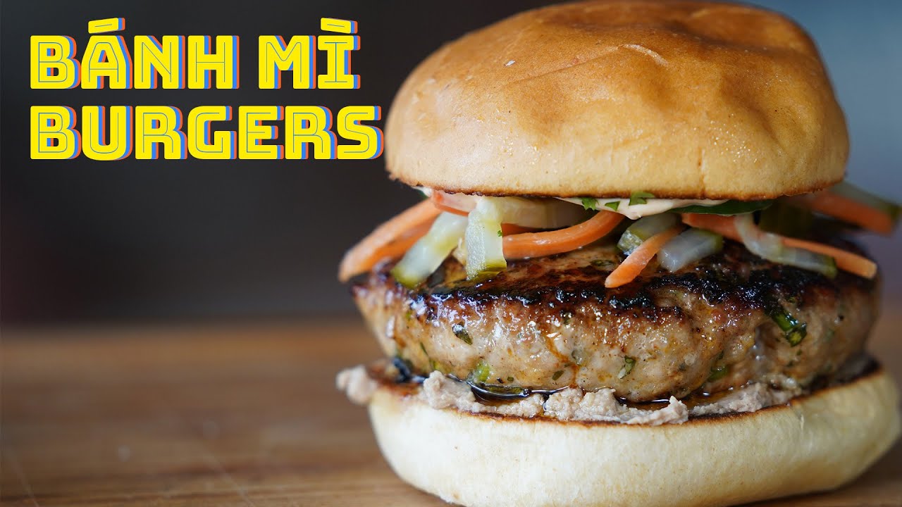 Bánh Mì Burgers Recipe | Vietnamese Hamburger | On the Grill ...