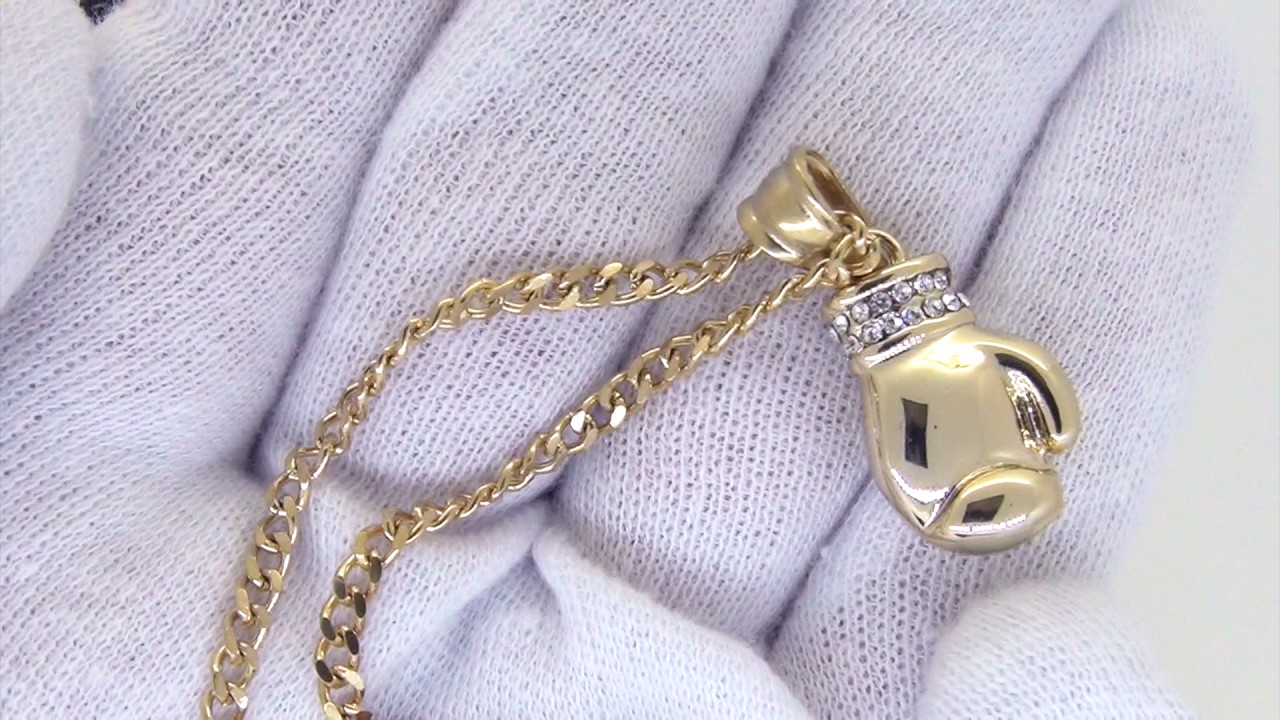 3D Boxing Glove Polished Gold Hip Hop Mini Pendant | Bling Bling - YouTube